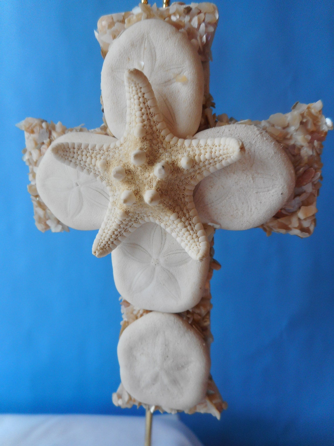 Cross Sea Shell Ornaments-coastal Ornament Coastal Christmas - Etsy