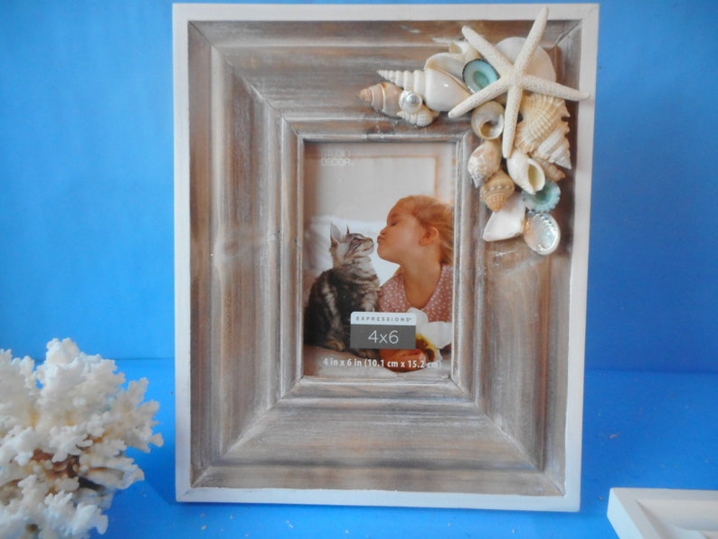 Seashell Picture Frame-beach Frame-shell Photo Frame-coastal - Etsy