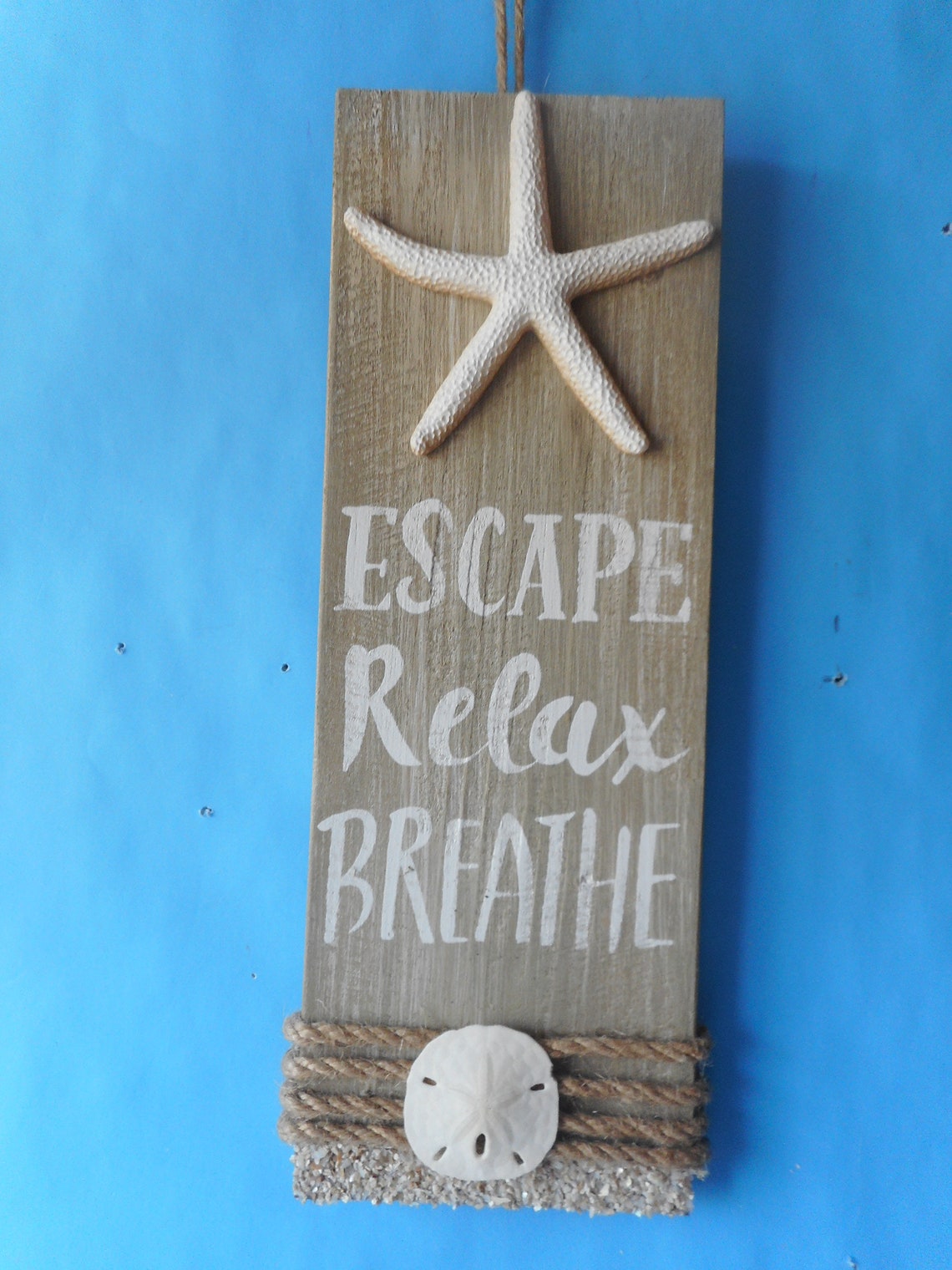 Sea Shell Wood Wall Plaque Sign-Sea Shell Wall Art-Coastal | Etsy