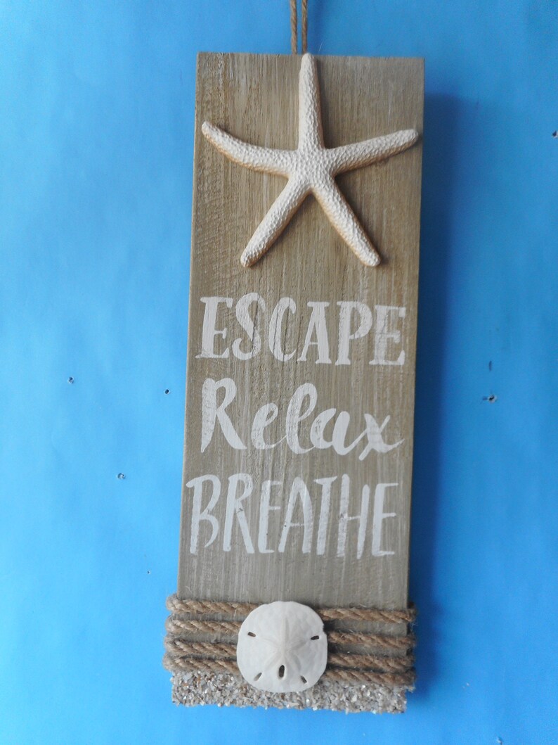 Sea Shell Wood Wall Plaque Sign-sea Shell Wall Art-coastal | Etsy