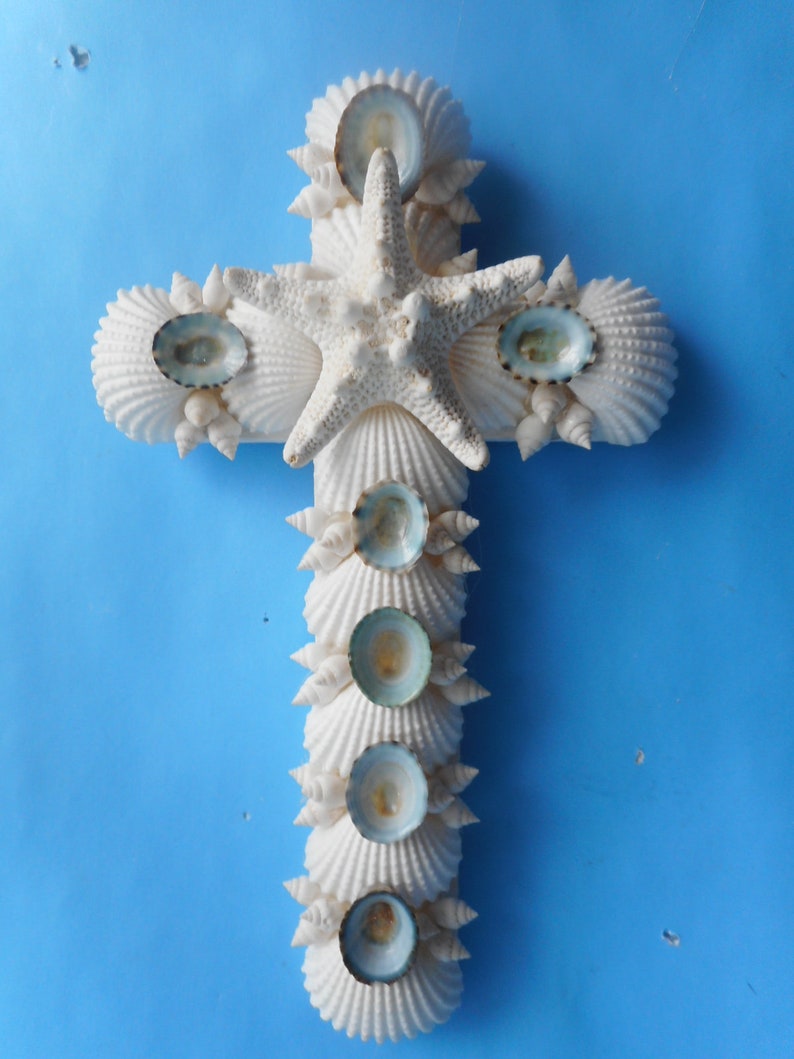 Sensational Sea Shell Wall Cross-shell Cross-beach Wall - Etsy