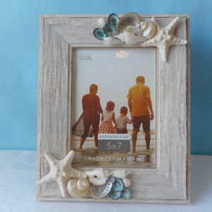 Seashell Picture Frame-beach Frame-shell Photo Frame-coastal Decor - Etsy
