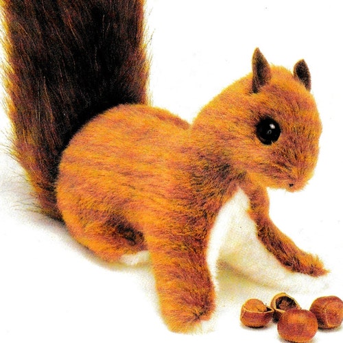 Vintage Craft Sewing Pattern Red Squirrel Soft Toy Wildlife - Etsy