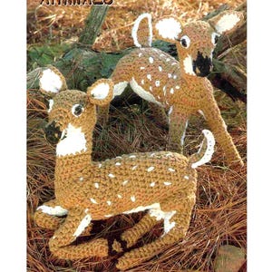 INSTANT DOWNLOAD PDF Vintage Crochet Pattern Deer Reindeer - Etsy
