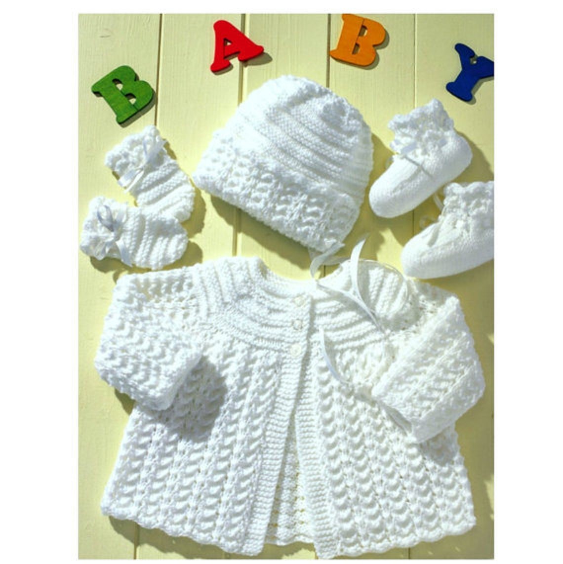 Vintage Knitting Pattern PDF Baby Matinee Jacket Cardigan | Etsy