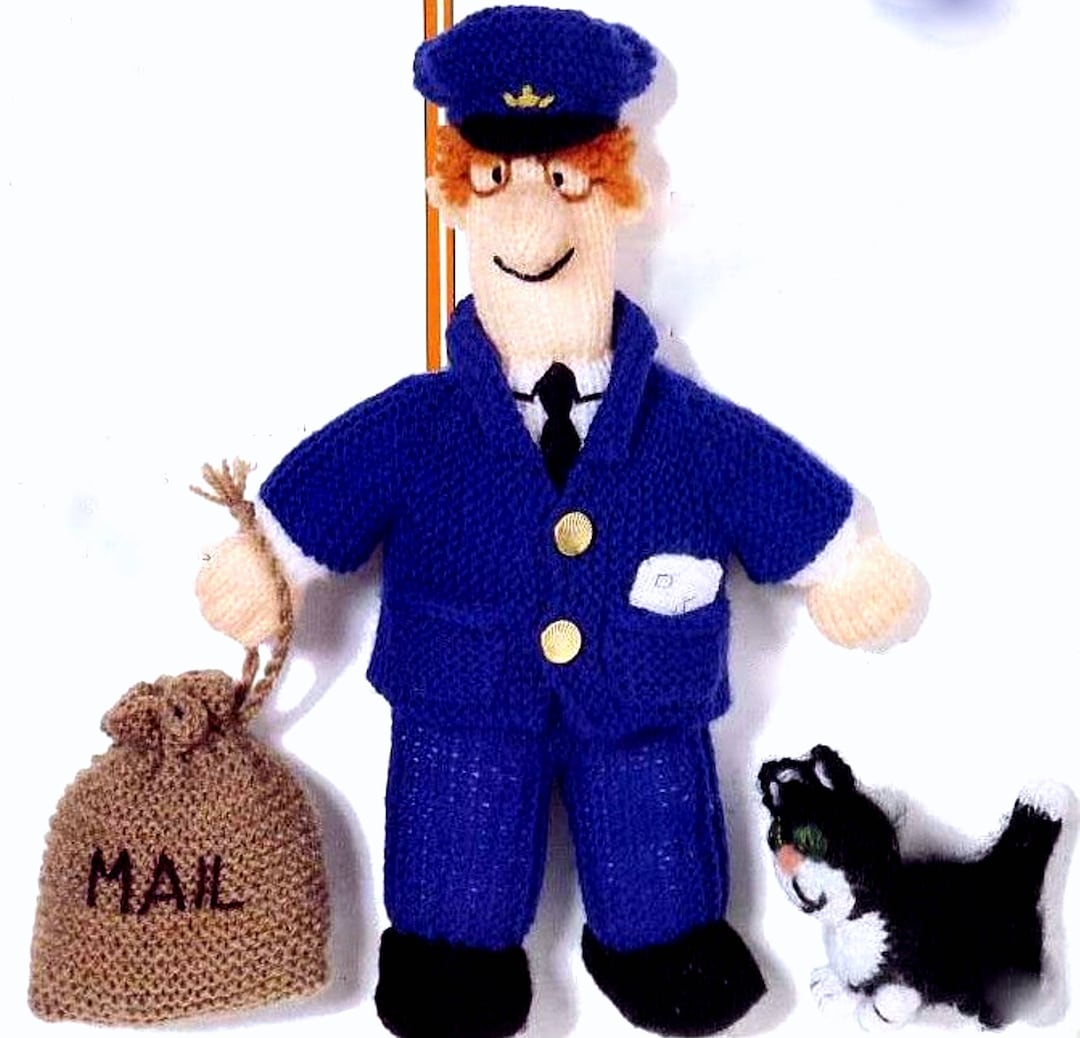 RETIREMENT SALE *** Vintage Knitting Pattern Book Soft Toys Postman Pat ...