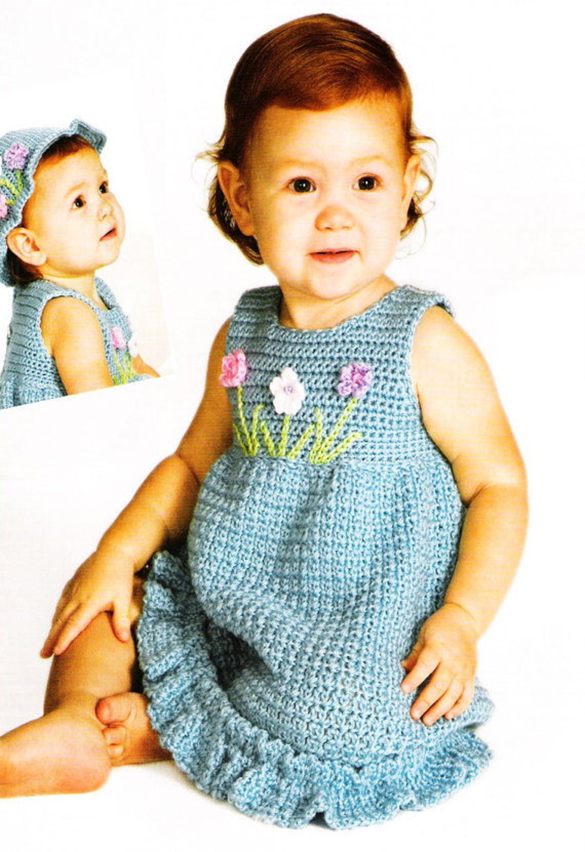 Vintage Crochet Pattern PDF Baby Sundress Sun Tunic Top and | Etsy