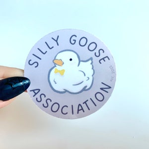 Silly Goose Association Funny Waterproof Sticker - Etsy