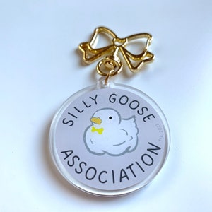 Silly Goose Association Acrylic Keychain Funny Silly Goose Keychain - Etsy