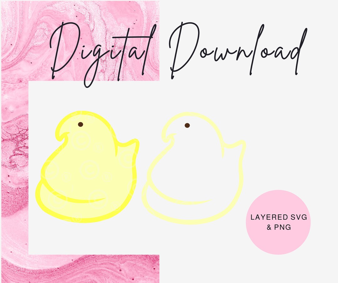 Easter Marshmallow Chick SVG PNG Digital Cut File for Cricut Shirt Kids ...