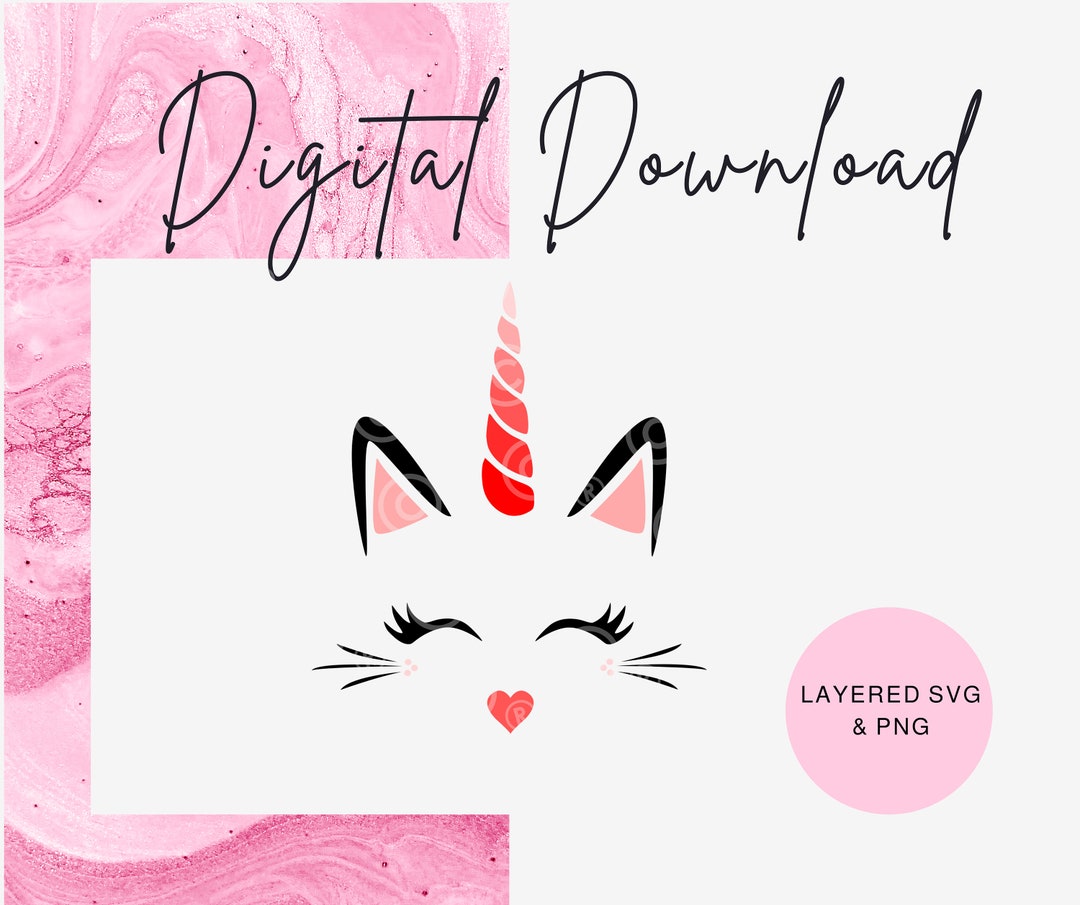 Kittycorn SVG PNG Kitty Unicorn for Cricut Cut File Vinyl Decal Sticker ...