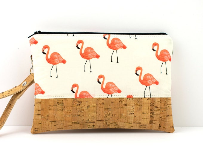 Flamingo Wallet Small Purse Flamingo Print Wristlet Wallet - Etsy