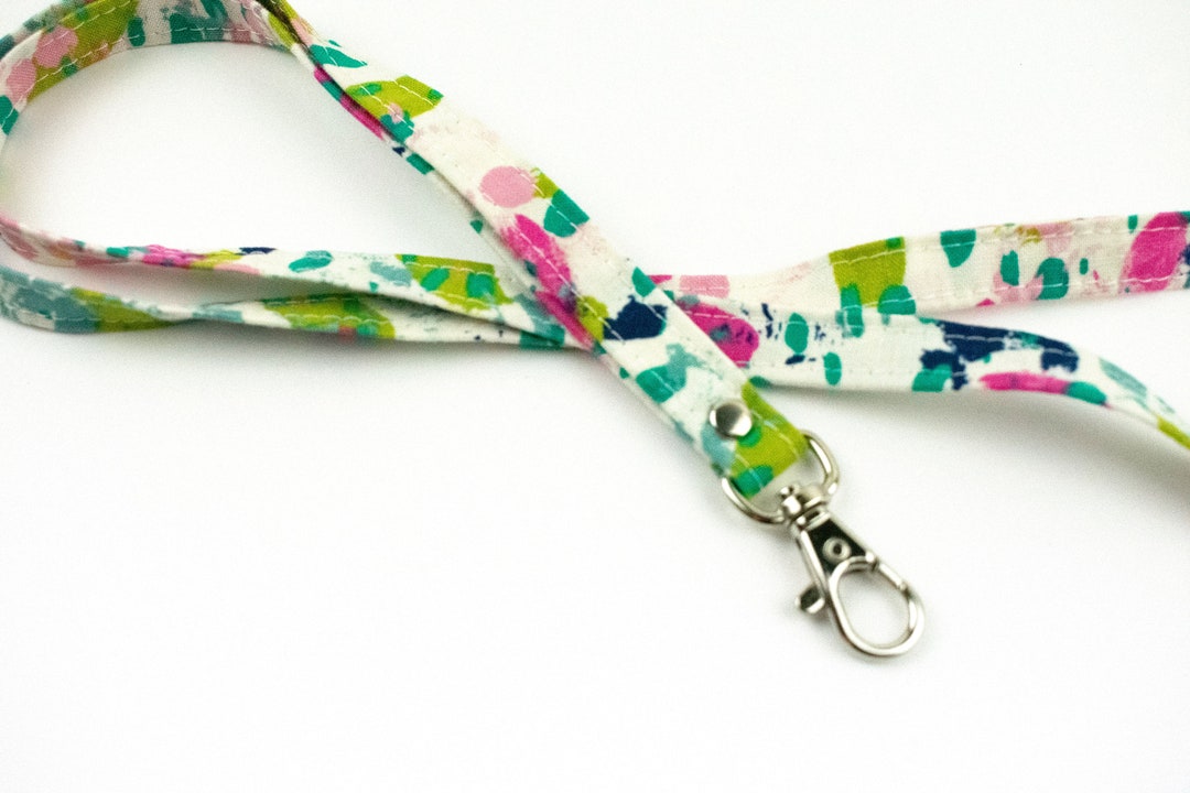 Paint Splatter Skinny Lanyard Teacher Lanyard for Keys - Etsy