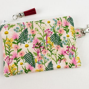 Daisy ID Wallet Floral Keychain Wallet Teacher ID Wallet - Etsy
