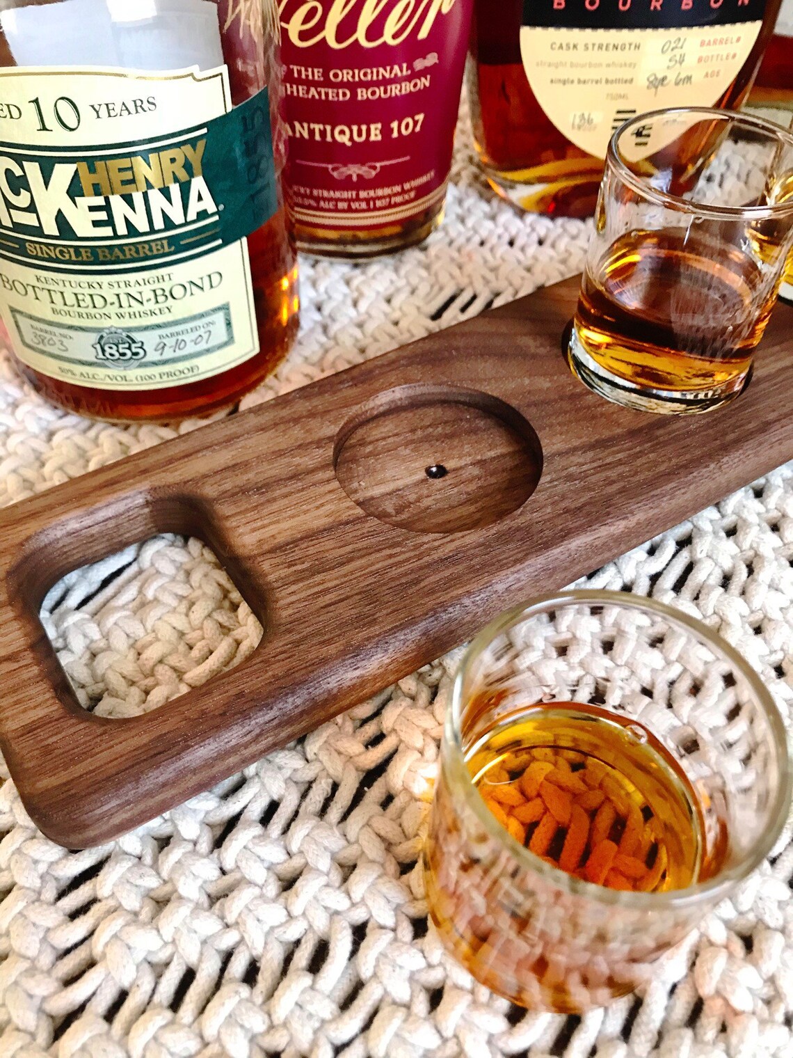 Whiskey Flight Tasting Board With 4 Glasses - Etsy