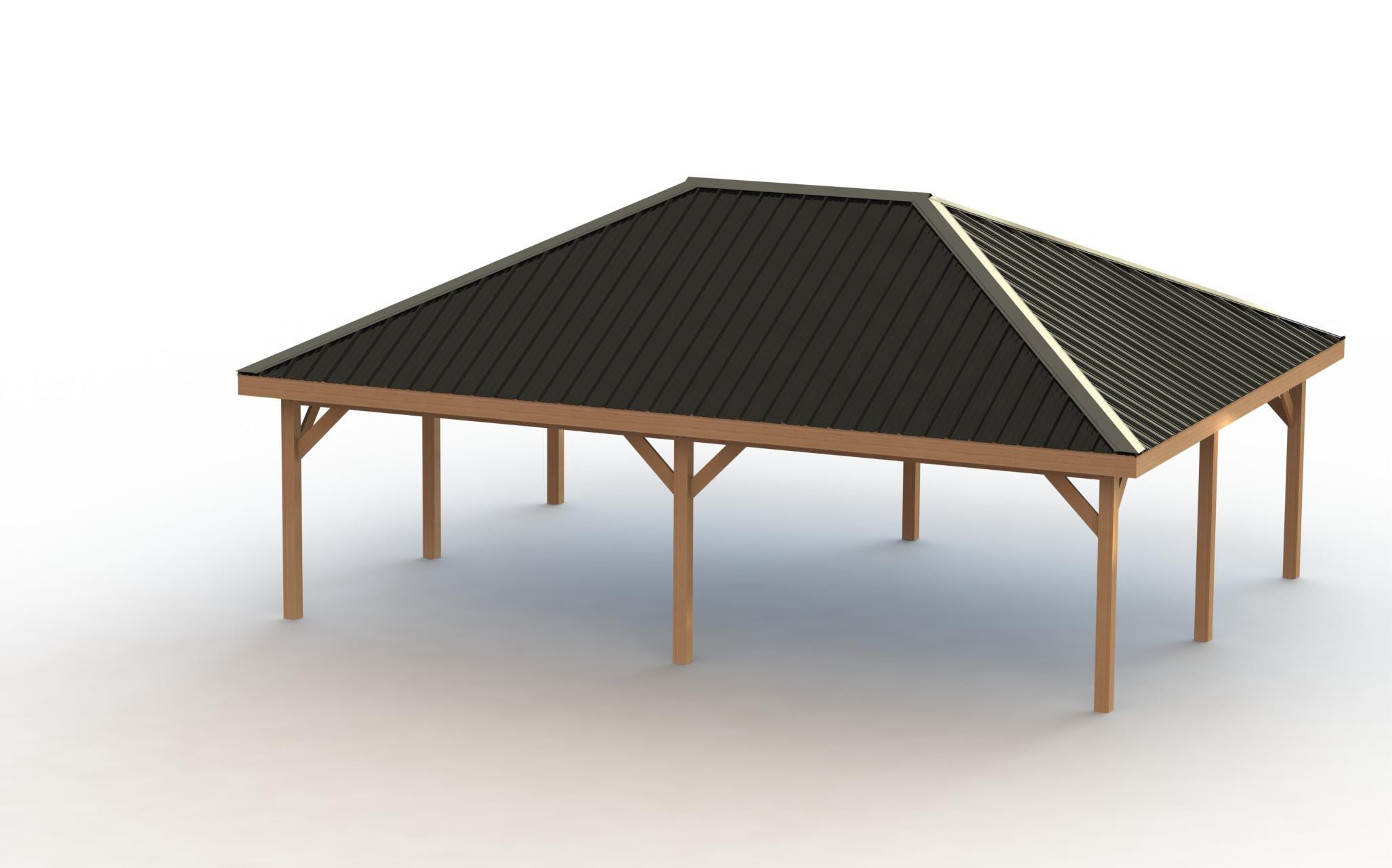 Hip Metal Roof Gazebo Building Plans 20' X 28' - Etsy
