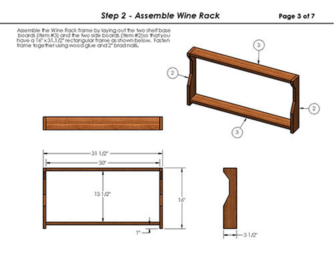 Wall Mounted Wine Rack Woodworking Plans instructions - Etsy