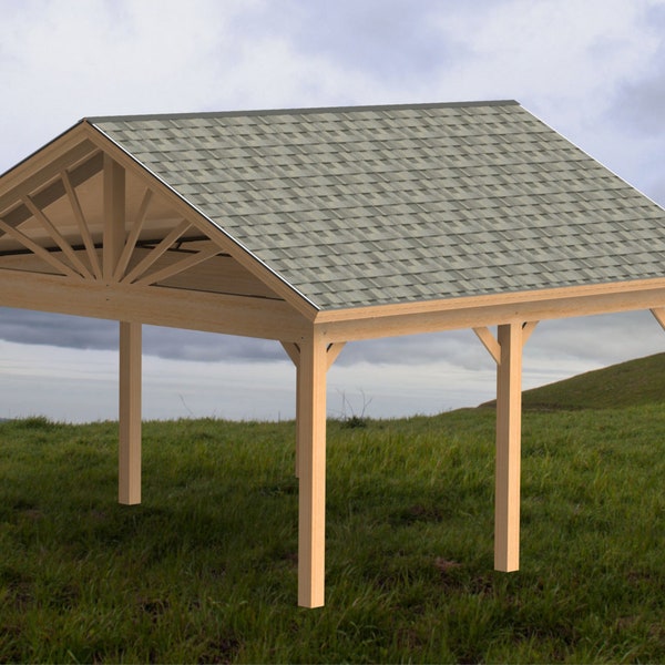 16x16 Carport Plans - Etsy UK