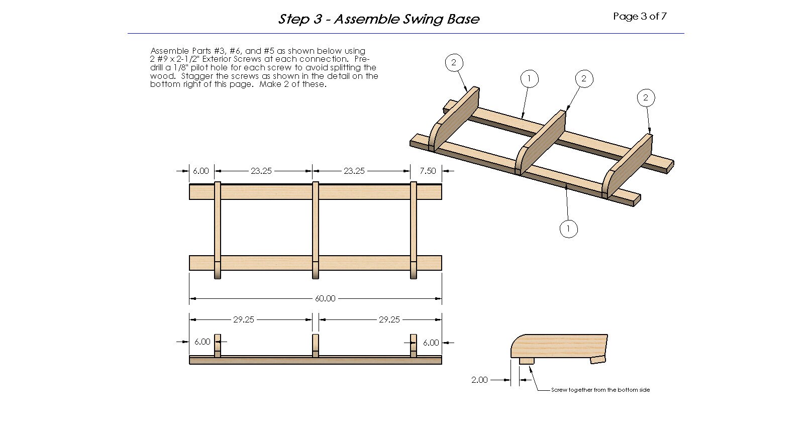 Free Standing Porch Swing Building Plans/instructions | Etsy