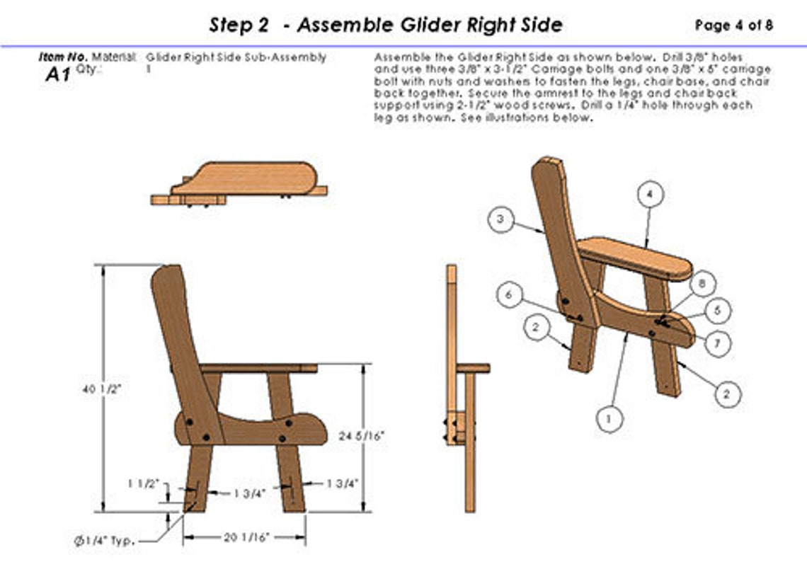 Wooden Double Glider/rocker Building Plans - Etsy