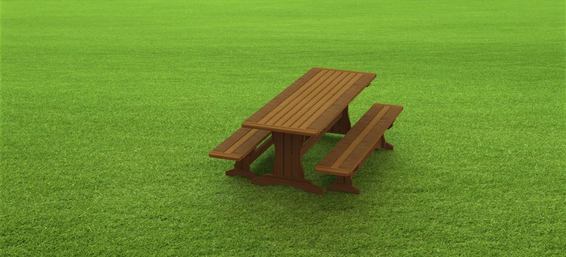 8ft Trestle Style Picnic Table Building Plans 002 - Etsy