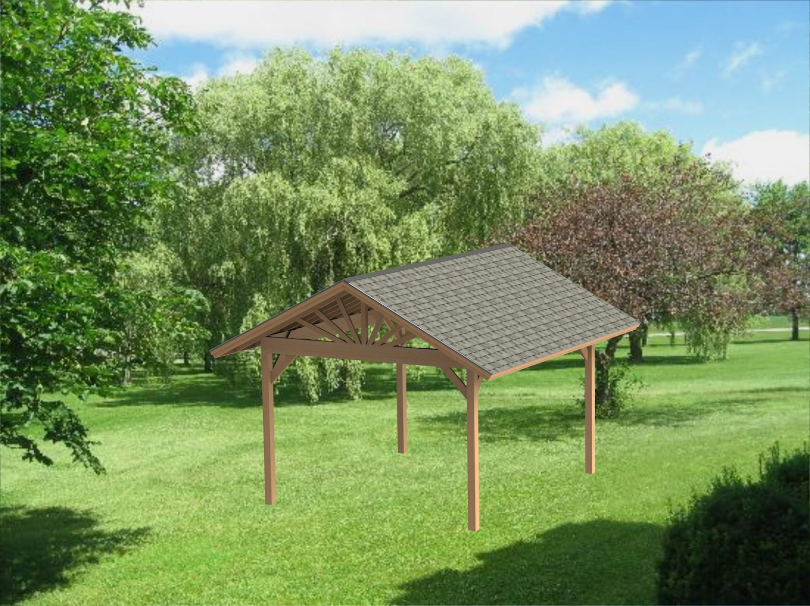 Gable Roof Gazebo Building Plans 14'x16' Perfect for Spas - Etsy