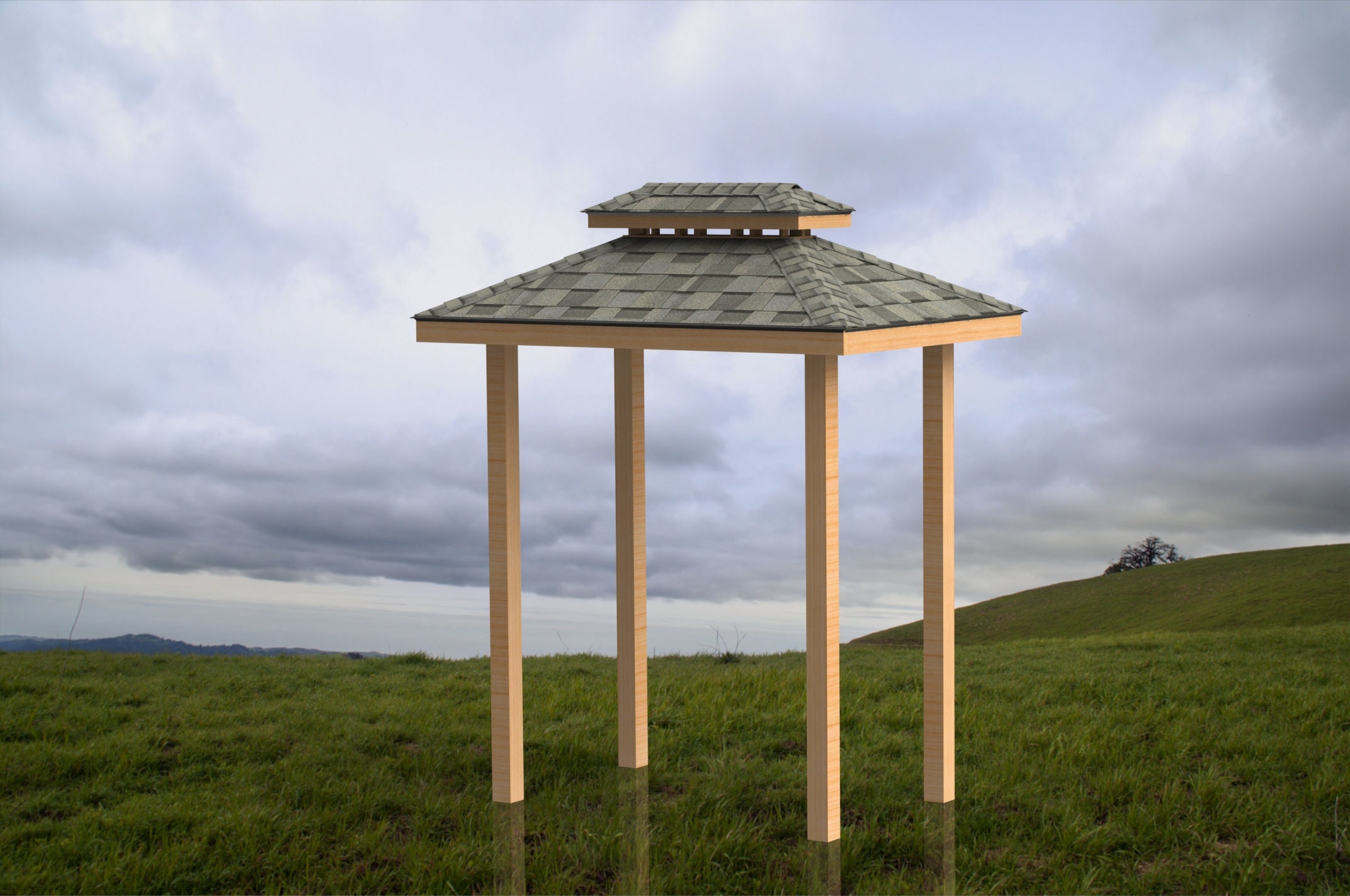 Grill Shelter Double Hip Roof Building Plans 5'x 8' - Etsy