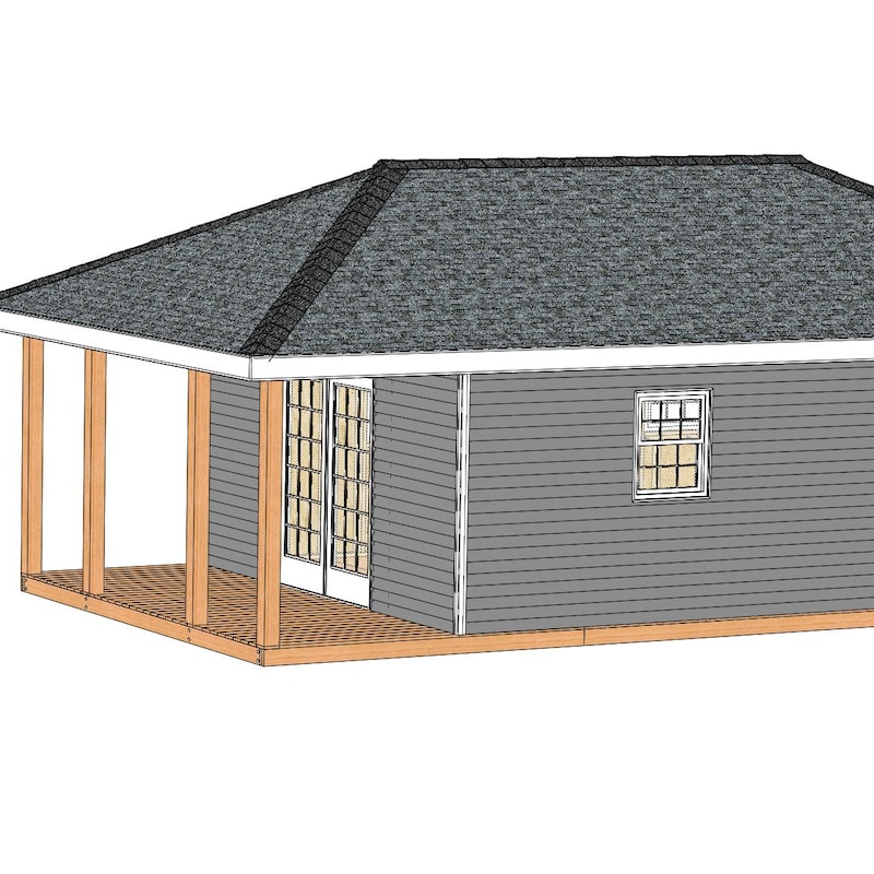 Covered Deck Plans - Etsy