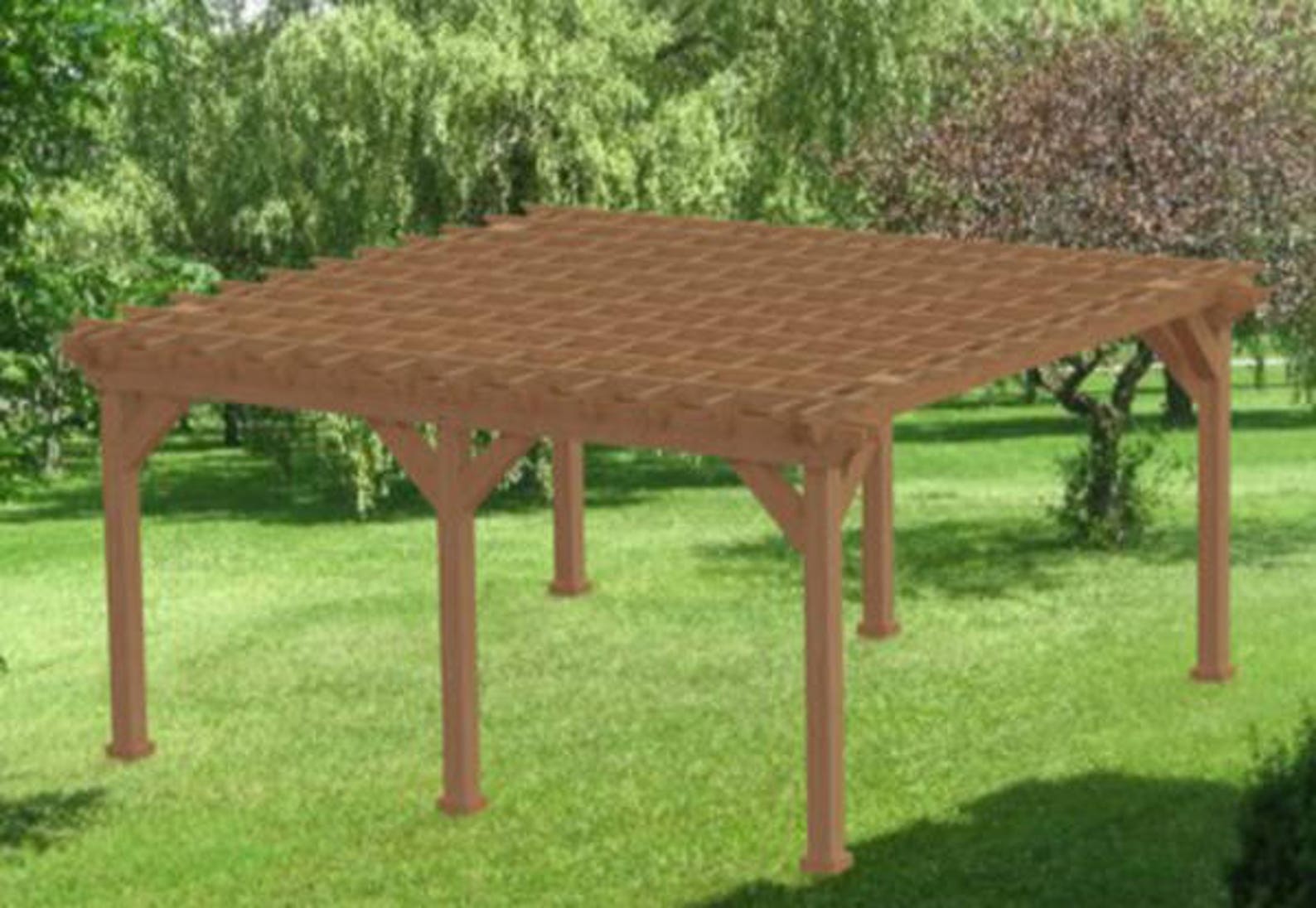 Garden Pergola Building Plans - 20 X 20 - Etsy