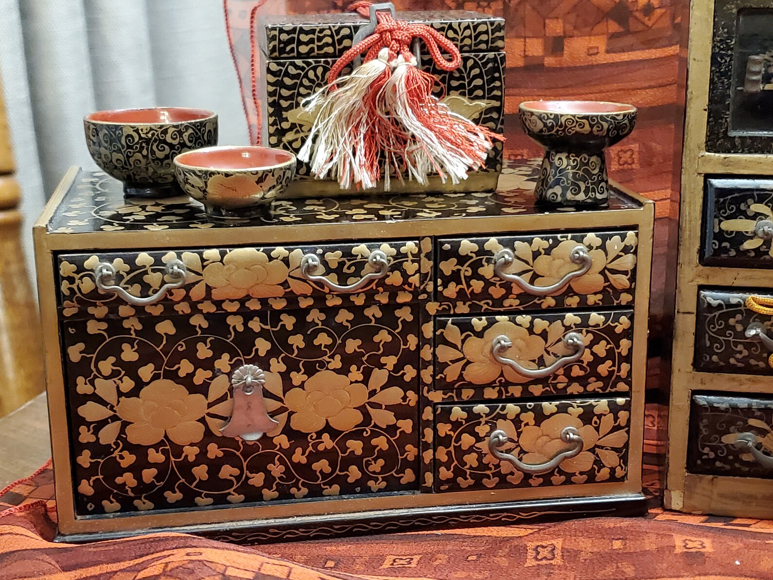 Japanese Hira Doll Decorative Lacquer Furniture Miniature 16 Pc Set - Etsy