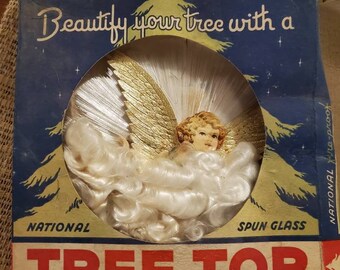 Tinsel Tree Topper - Etsy