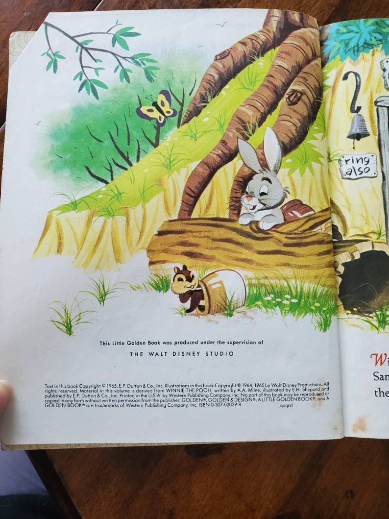 Winnie the Pooh Meets Gopher Little Golden Book - Etsy