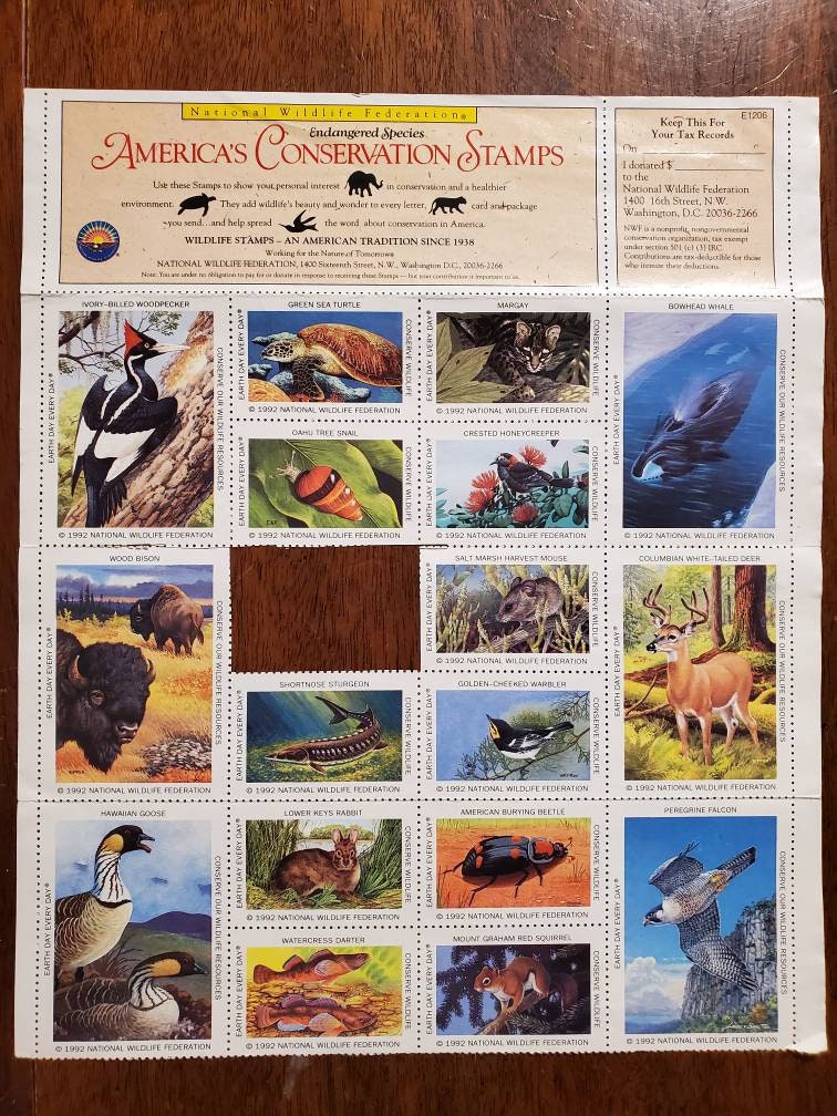 77 America's Conservation Stamps Endangered Species 1938 1992 National ...