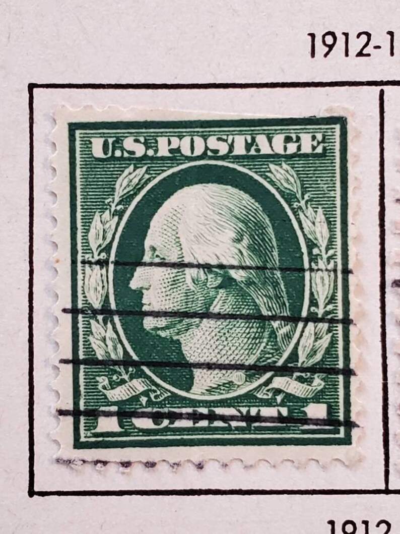 George Washington Green 1c Stamp and Red 2c Stamp - Etsy