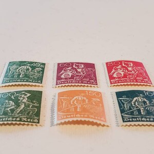 1920s Germany Deutsches Reich Weimer Republic Workers Stamps Shiny OG ...