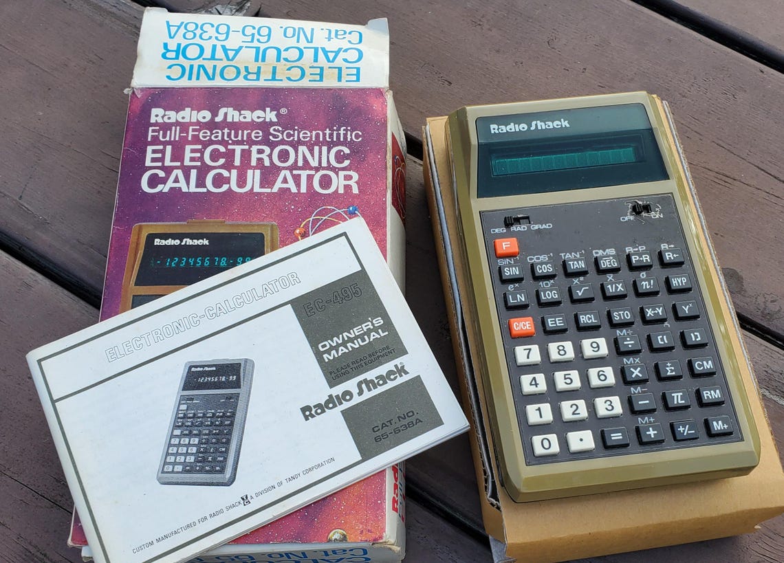 Vintage Radio Shack EC-495 Electronic Calculator - Etsy