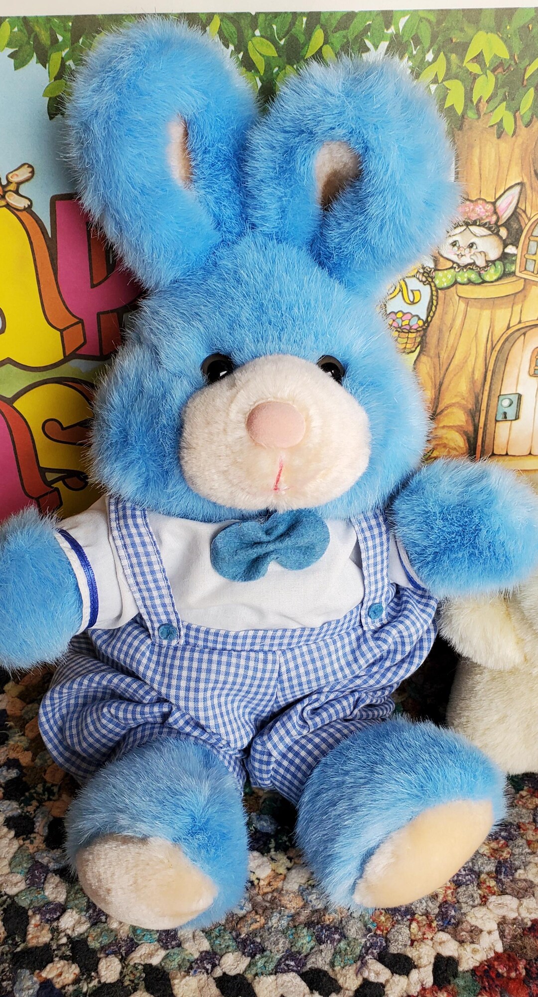 Vintage Billy Blue Bunny by Russ Berrie & Co Collectible Stuffed Animal ...