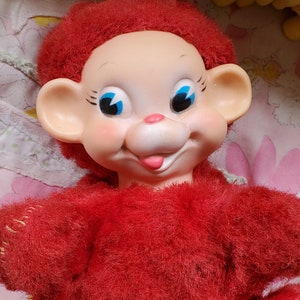 Vintage Stuffed Animal Plushie Rubber Faced Monkey - Etsy