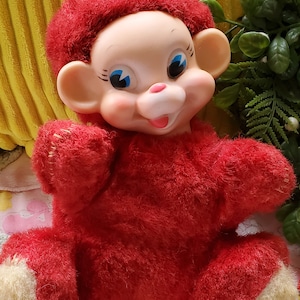Vintage Stuffed Animal Plushie Rubber Faced Monkey - Etsy