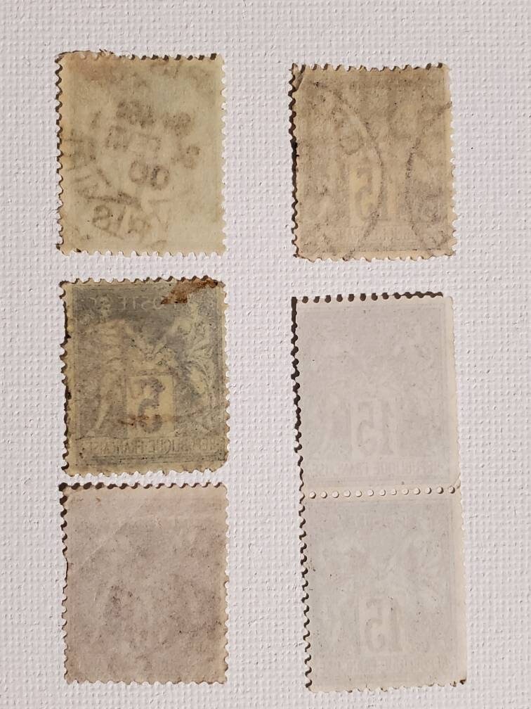 1800's France Mail Poste Republic of France 6 Stamps - Etsy