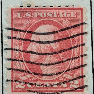George Washington Green 1c Stamp and Red 2c Stamp - Etsy