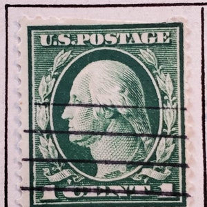 George Washington Green 1c Stamp and Red 2c Stamp - Etsy