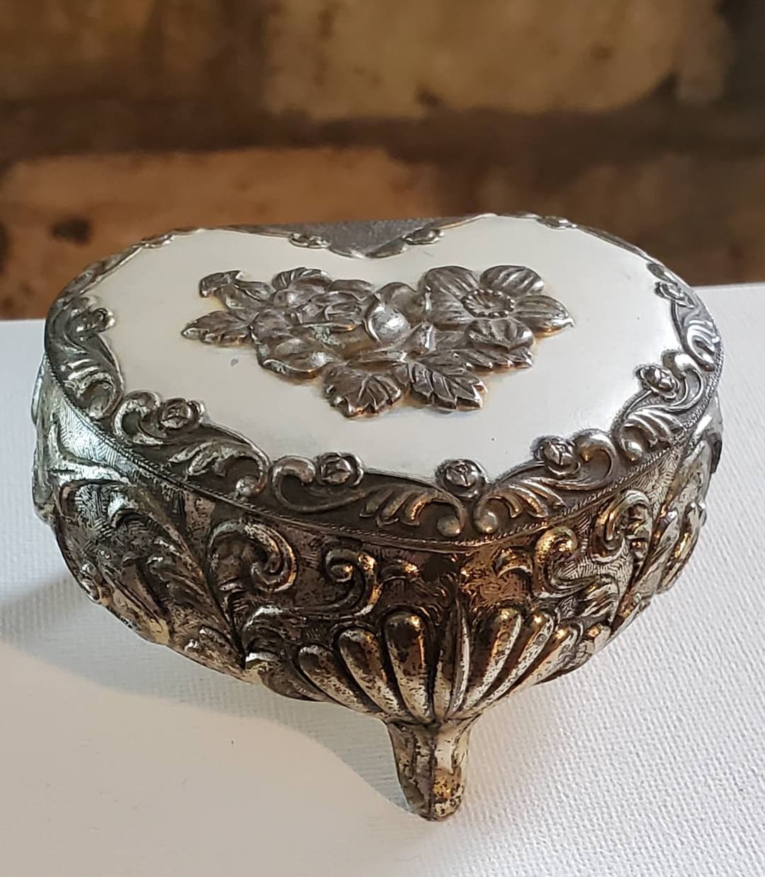 Japan Heart-shaped Jewelry Trinket Footed Jewelry Box - Etsy