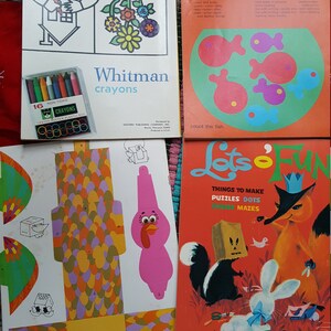 Modern Whitman Kid's Coloring & Craft Books New 1960's 1970's Set of 4 ...