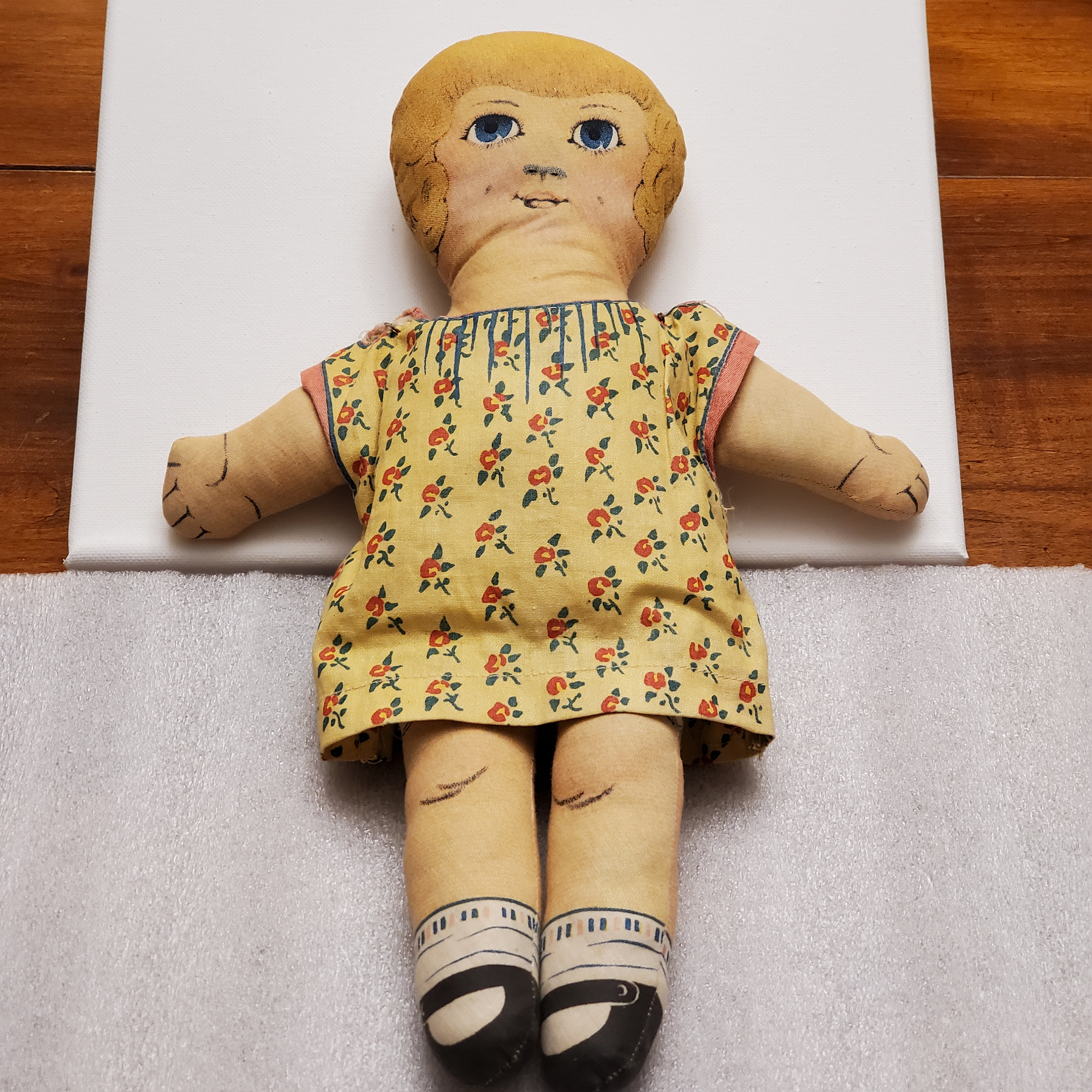 1960's Stuffed Cloth Sewn Doll 12-1/2 - Etsy