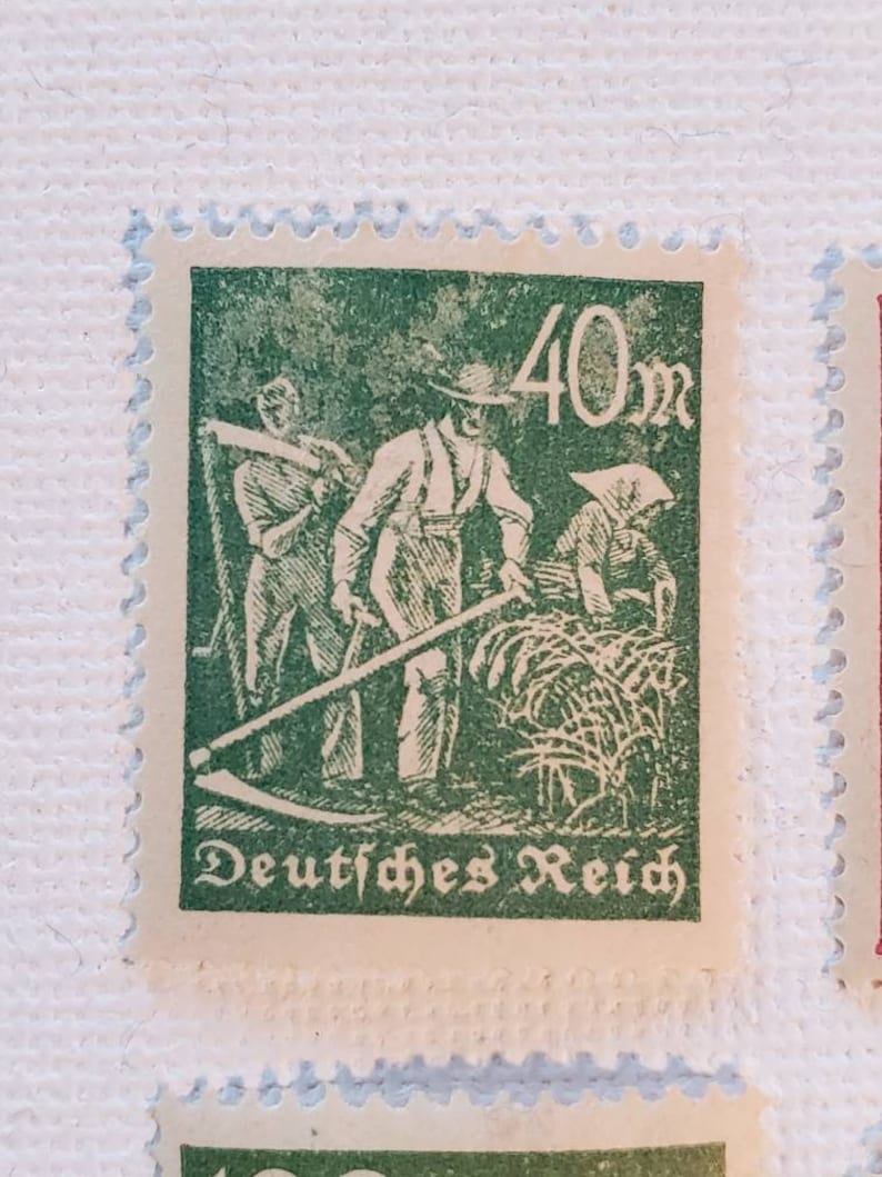 1920s Germany Deutsches Reich Weimer Republic Workers Stamps Shiny OG ...