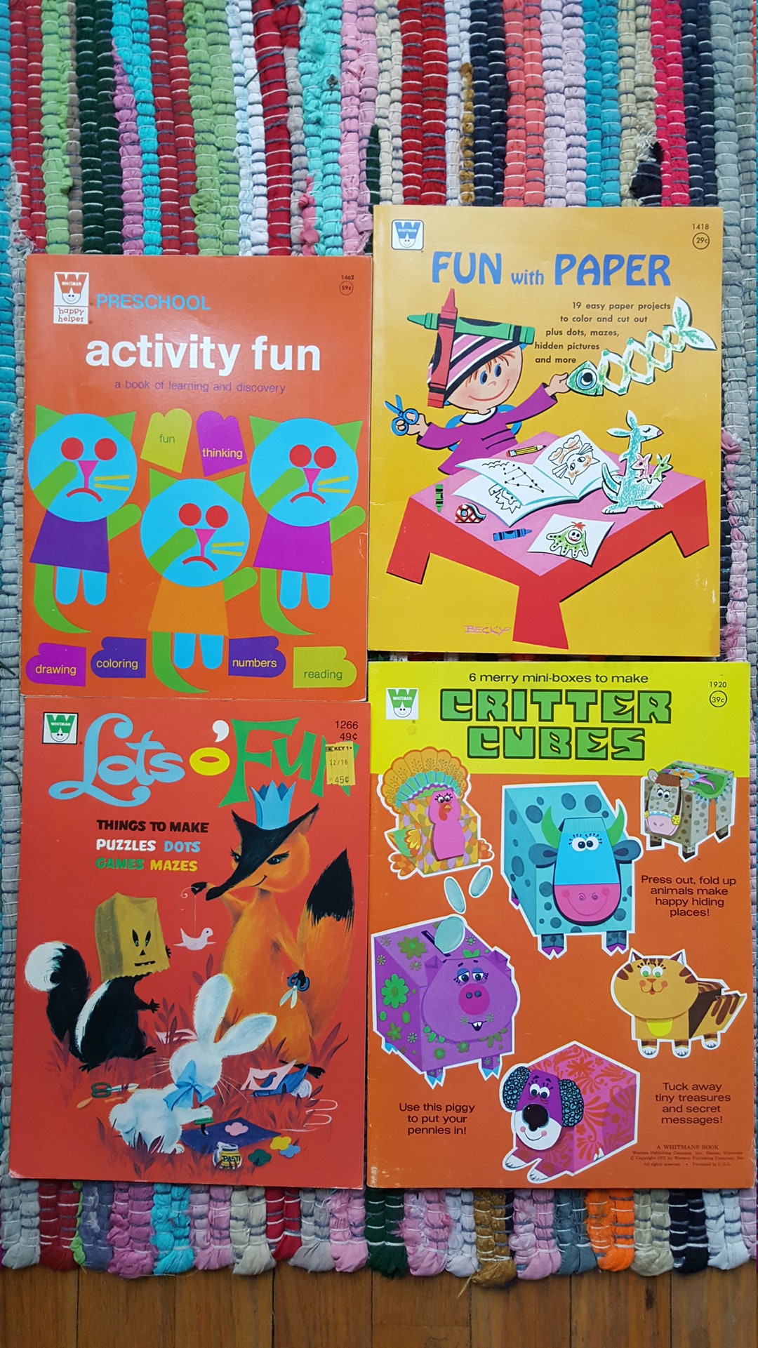 Modern Whitman Kid's Coloring & Craft Books New 1960's 1970's Set of 4 ...