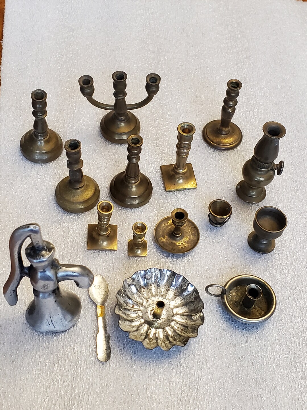 Miniature Dollhouse Brass Candelabras Bundle of 16 - Etsy