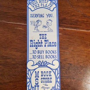 Vintage MSU Book Store Book Mark - Etsy