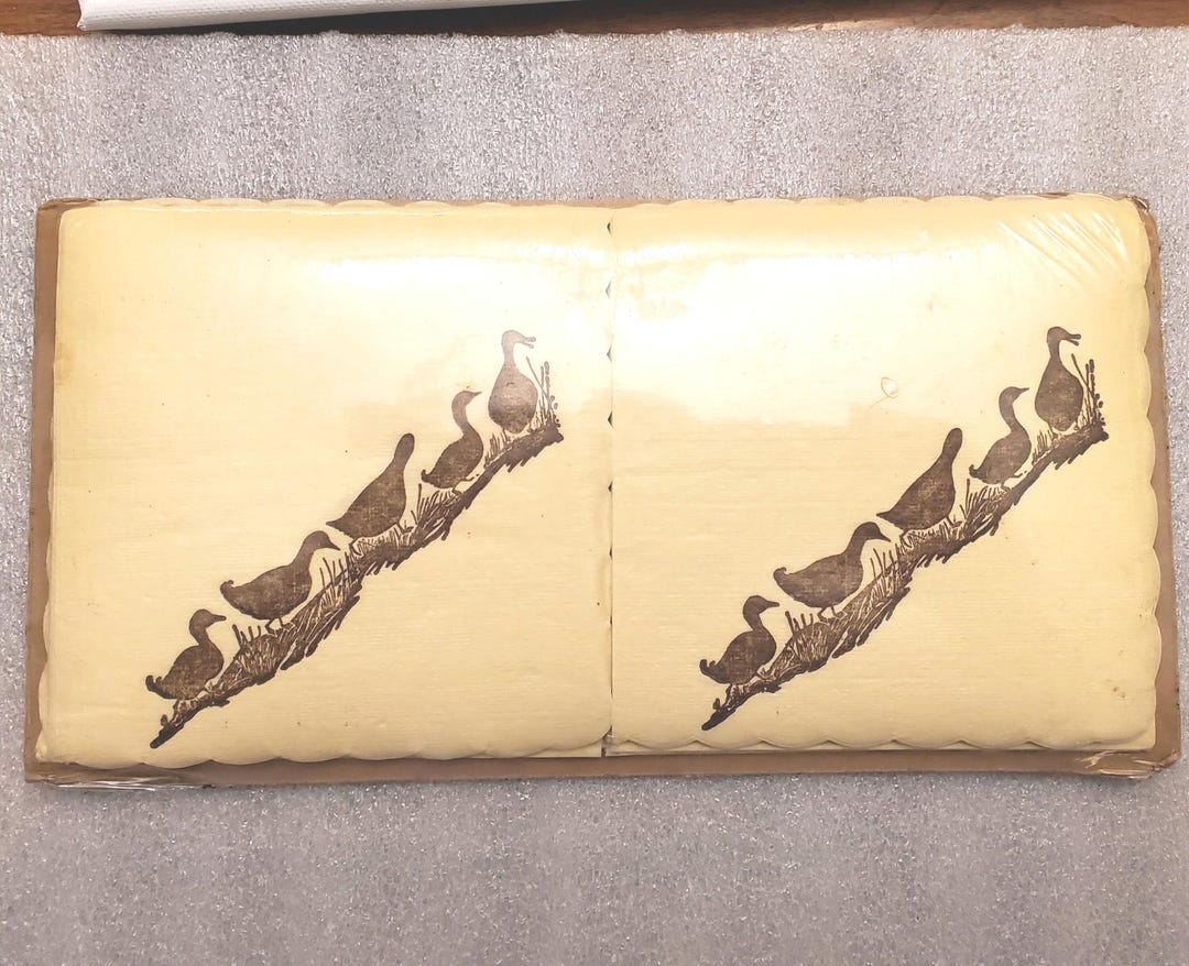 Vintage Gwen Frostic Paper Block Print Cocktail Napkins Ducks Sealed - Etsy